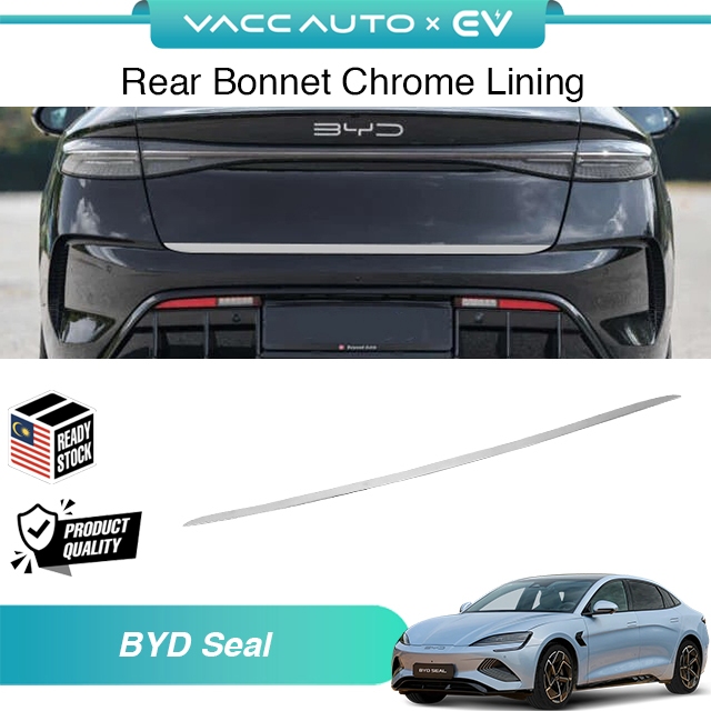 BYD SEAL 2023 - 2025 Rear Bonnet Chrome Lining Rear Tail Gate Molding ...
