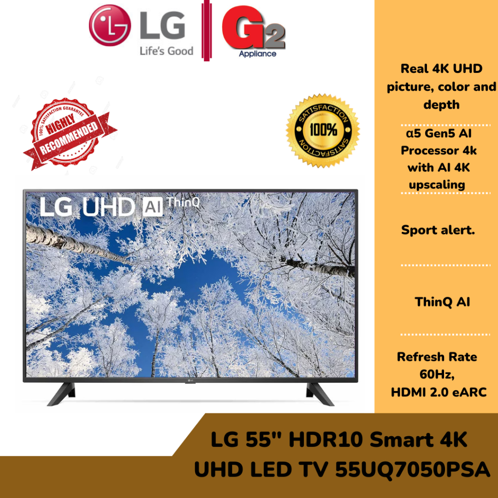 LG [Ready Stock] 55" HDR10 Smart 4K UHD LED TV 55UQ7050PSA - LG ...