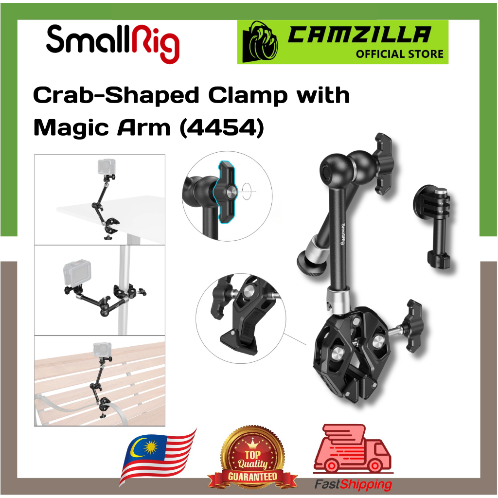 SMALLRIG Magic Arm Clamp Kit 4454, Camera Mount Articulating Friction ...