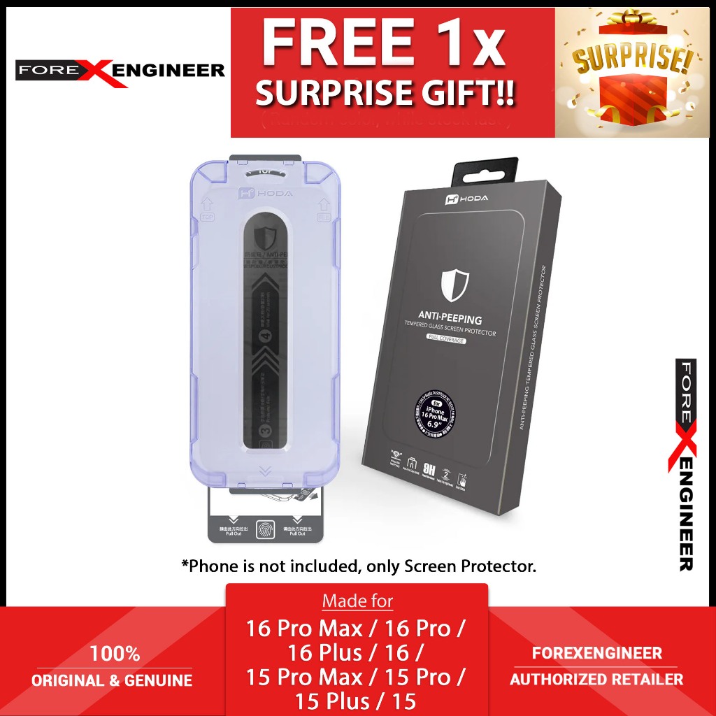 16 / 15 [ Pro Max / Pro / Plus ] Hoda Tempered Glass Screen Protector ...