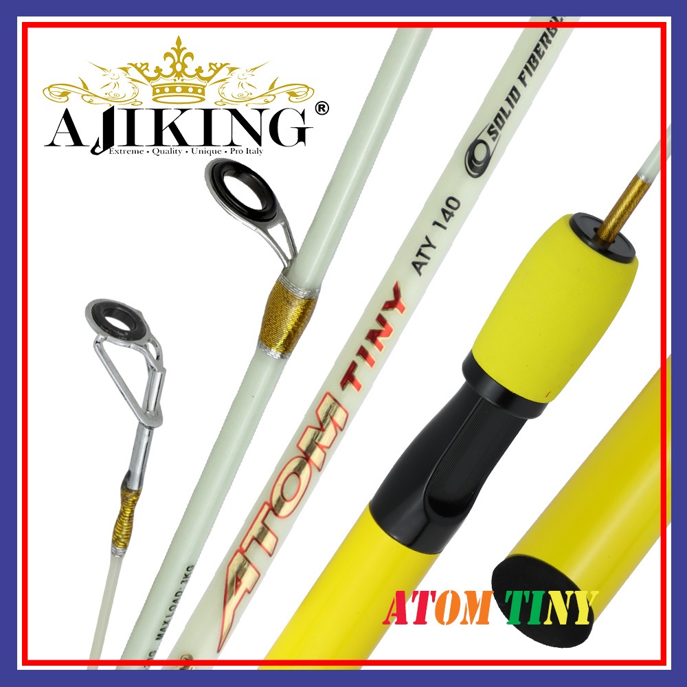 Ajiking Atom Tiny Joran Pancing Spinning 4'0-5'0kaki Fiberglass | Air Tawar | Single Hand Rod ...