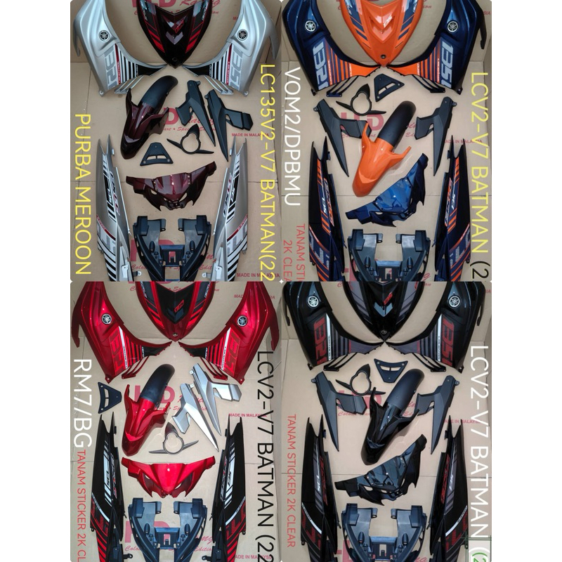 Coverset cover set tanam (HLD) (225) BATMAN yamaha lc135 v2 v3 v4 v5 v6 ...