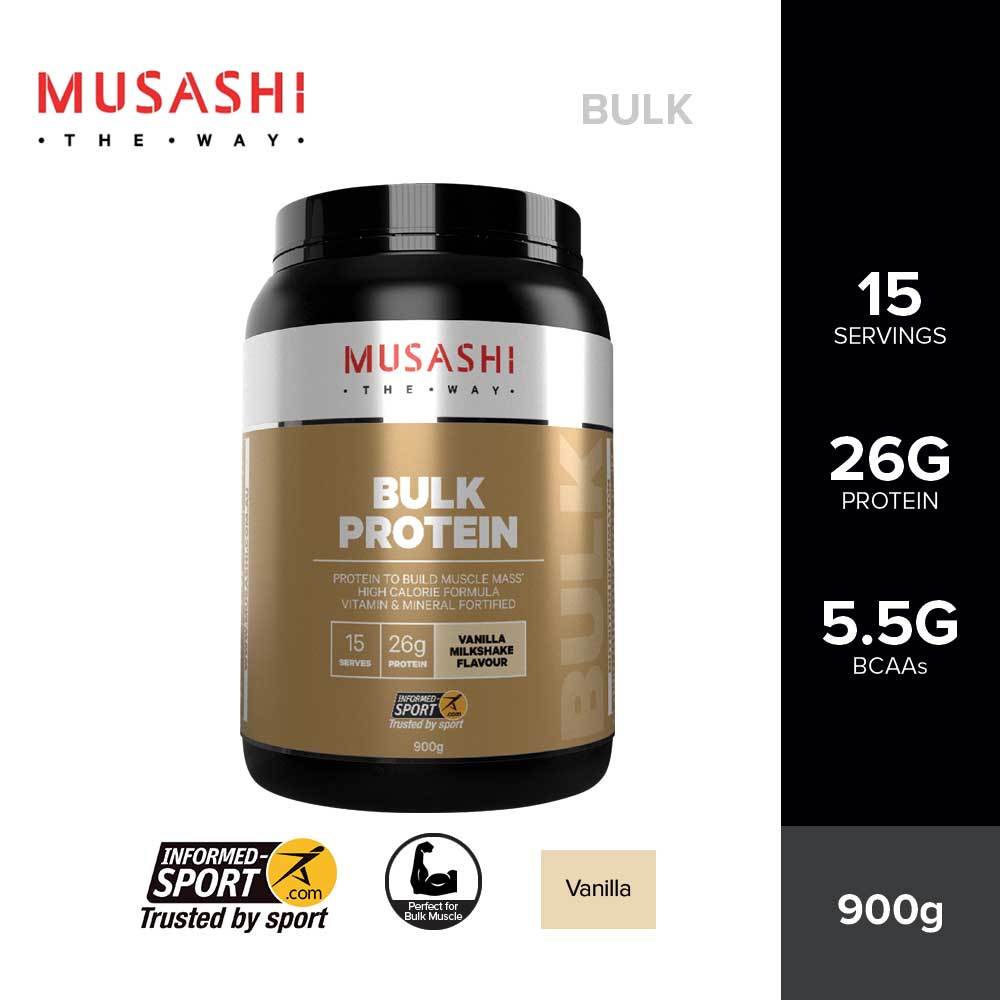 MUSASHI Bulk Protein Powder to Support Mass Muscle Growth - Vanilla ...