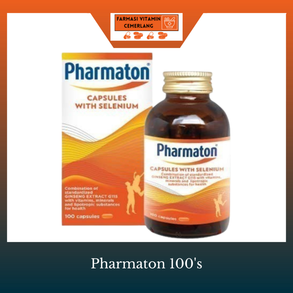 Pharmaton Capsules with Selenium | 100 Capsules | Exp 01/2026 | Shopee ...