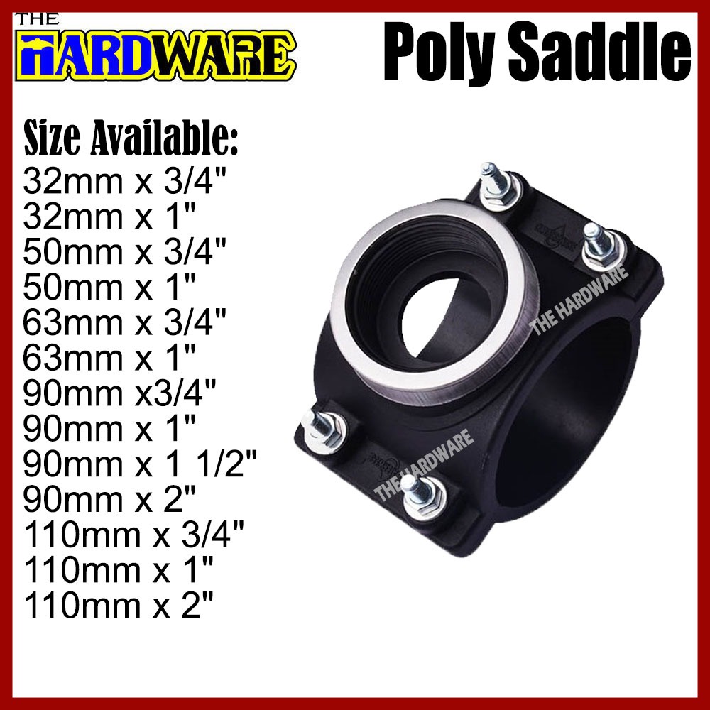 HDPE Poly Saddle Clamp Poly Fitting Clamp Saddle Polypipe Irrigation Fertigasi Pertanian-32mm ...