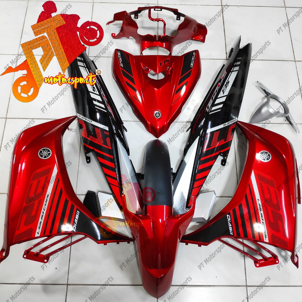 Yamaha LC 135 Cover Set Rm7 Black Batman Merah Purba Red Black Silver ...