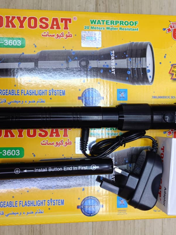 Original TOKYOSAT Rechargeable3SC 10W LED Flashlight TS131WPB Torch ...