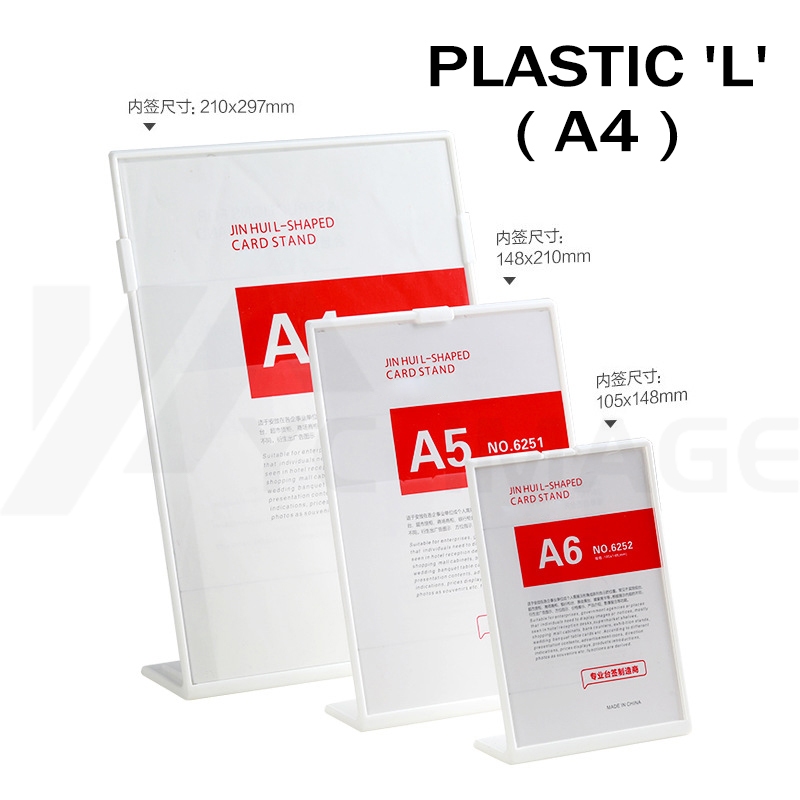 Acrylic Stand (A4 A5 A6 Size) Acrylic T/L-Shape Display Stand, T/L ...