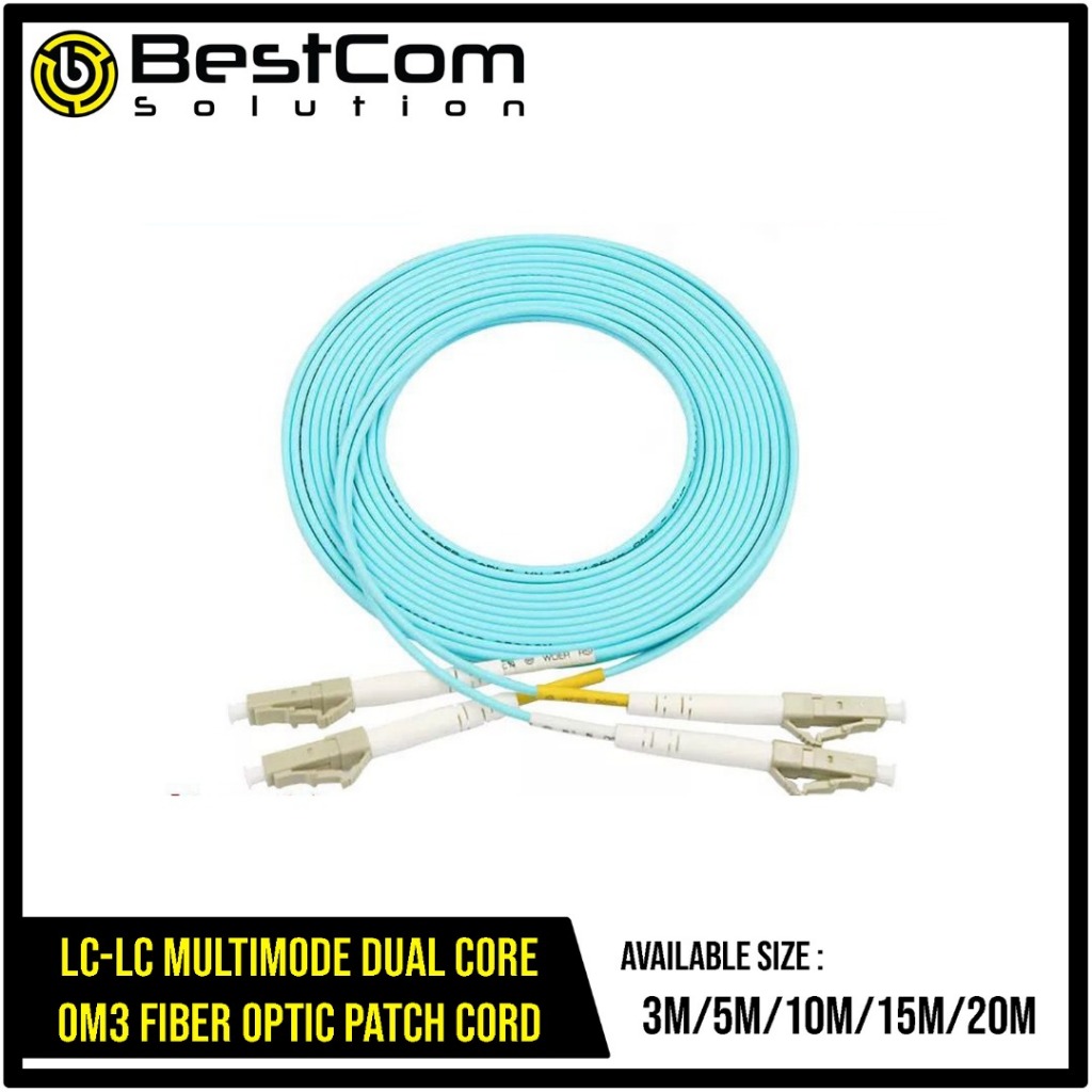 LC-LC MULTIMODE DUAL CORE FIBER OPTIC PATCH CORD OM3 | Shopee Malaysia