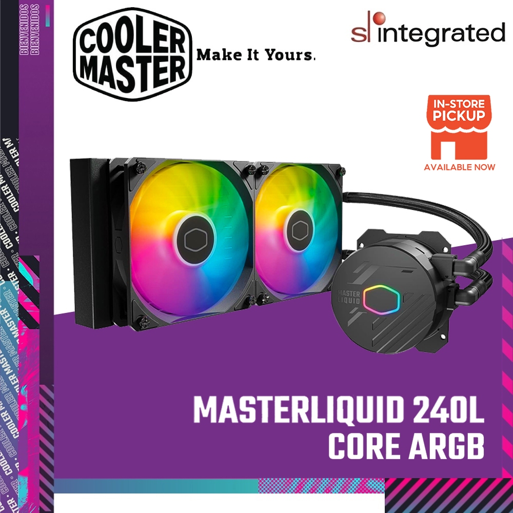 Cooler Master MASTERLIQUID 240L CORE ARGB AIO Liquid Cooler | Shopee ...