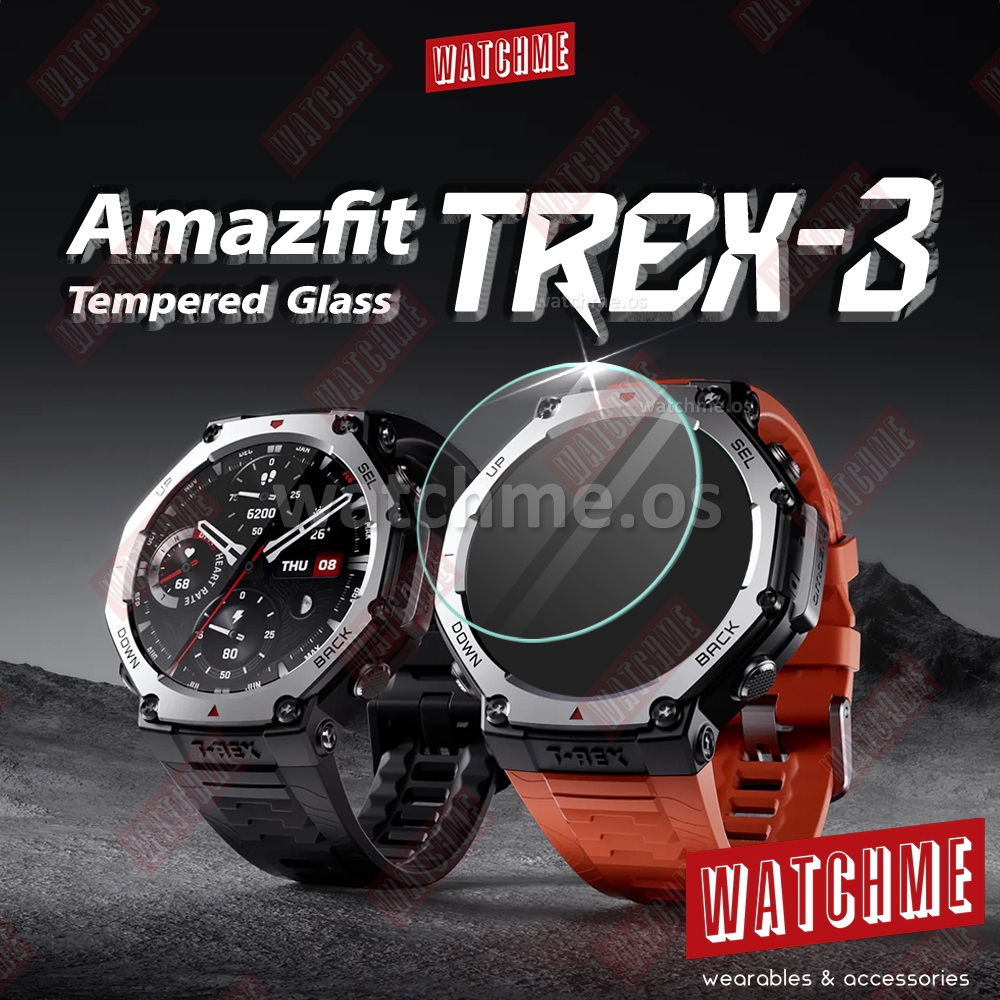 Amazfit T-Rex 3 Tempered Glass Screen Protector, TREX3 TPU Soft Film (trex 3 smartwatch ...