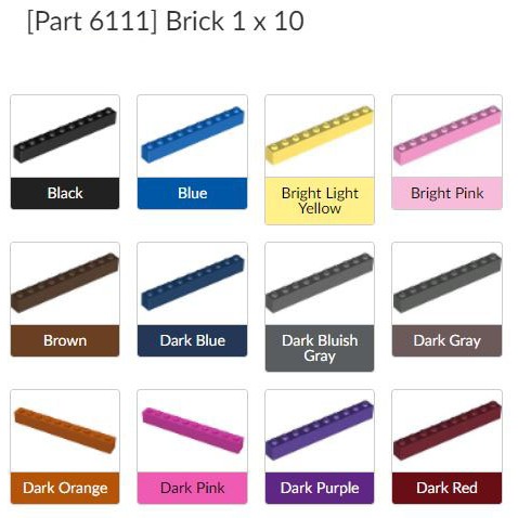 A40.[Ready Stock] 6111. Original Lego Parts : 1 x 10 Brick | Shopee Malaysia