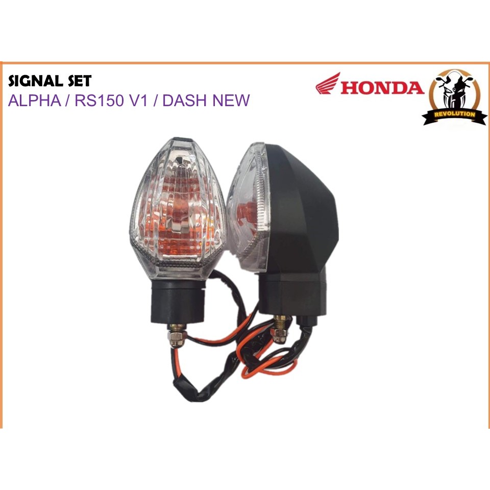 SIGNAL BELAKANG WAVE ALPHA SIGNAL LAMP SET (CLEAR) HONDA RS150 CX110 ...