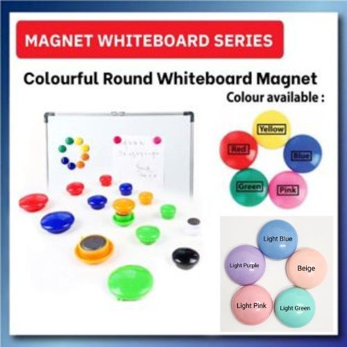 Colourful Whiteboard Round Magnet | Shopee Malaysia