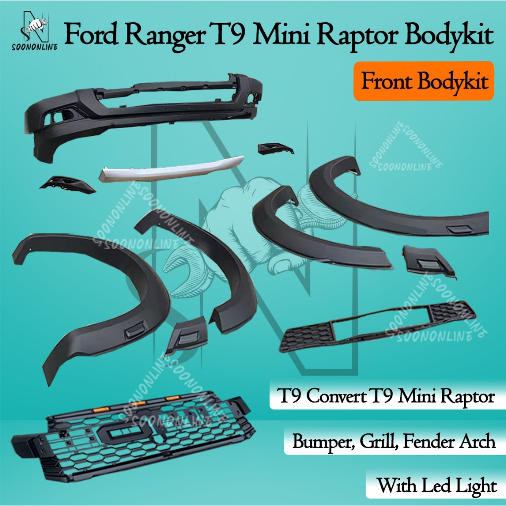 Ford Ranger T9 Convert T9 Mini Raptor Bodykit | Shopee Malaysia