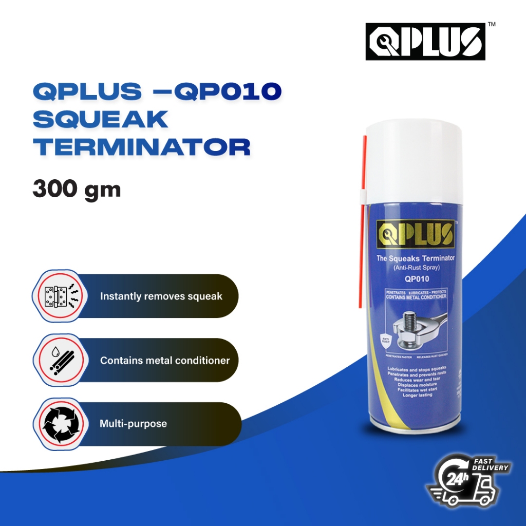 QPLUS QP010 Squeak Terminator Anti Rust Multi Purpose Lubricant Spray ...