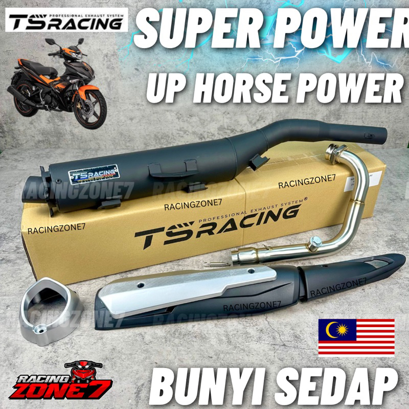 “SUPER POWER” TS RACING Y15ZR Tru Pressure Exhaust Pipe/ Ts racing Y15 ...
