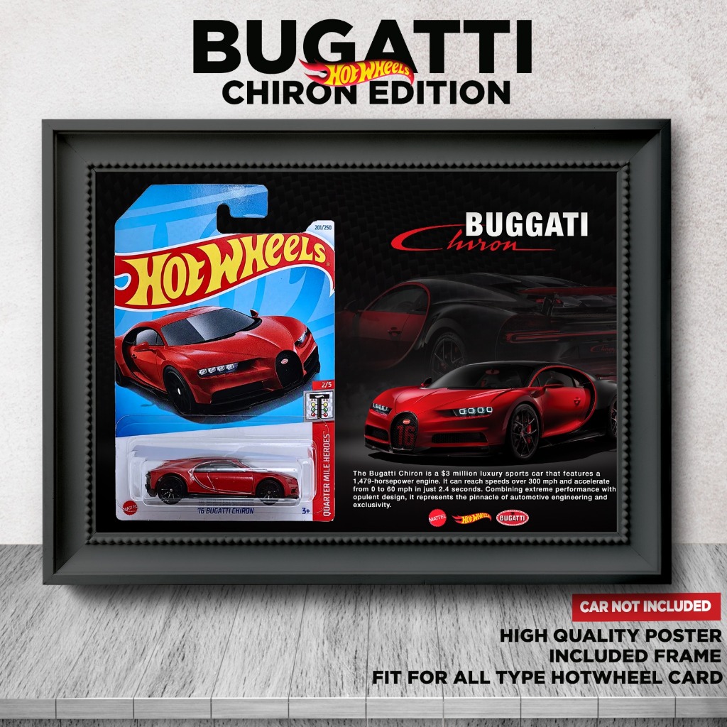 Frame Hotwheels Bugatti Chiron Edition Poster | Shopee Malaysia