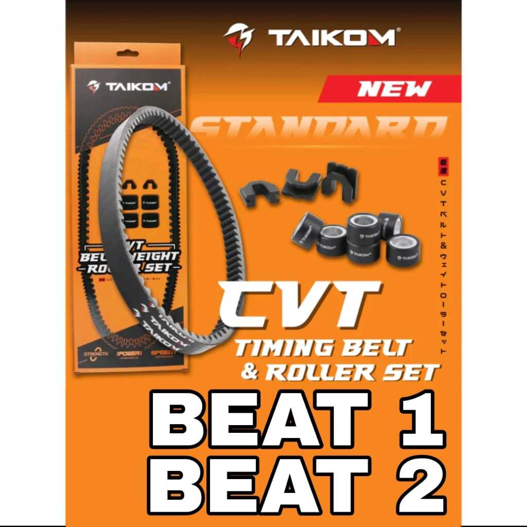 TAIKOM RACING TIMING BELT+CVT ROLLER+CLIP HONDA BEAT V1 V2 TIMING BELT ...