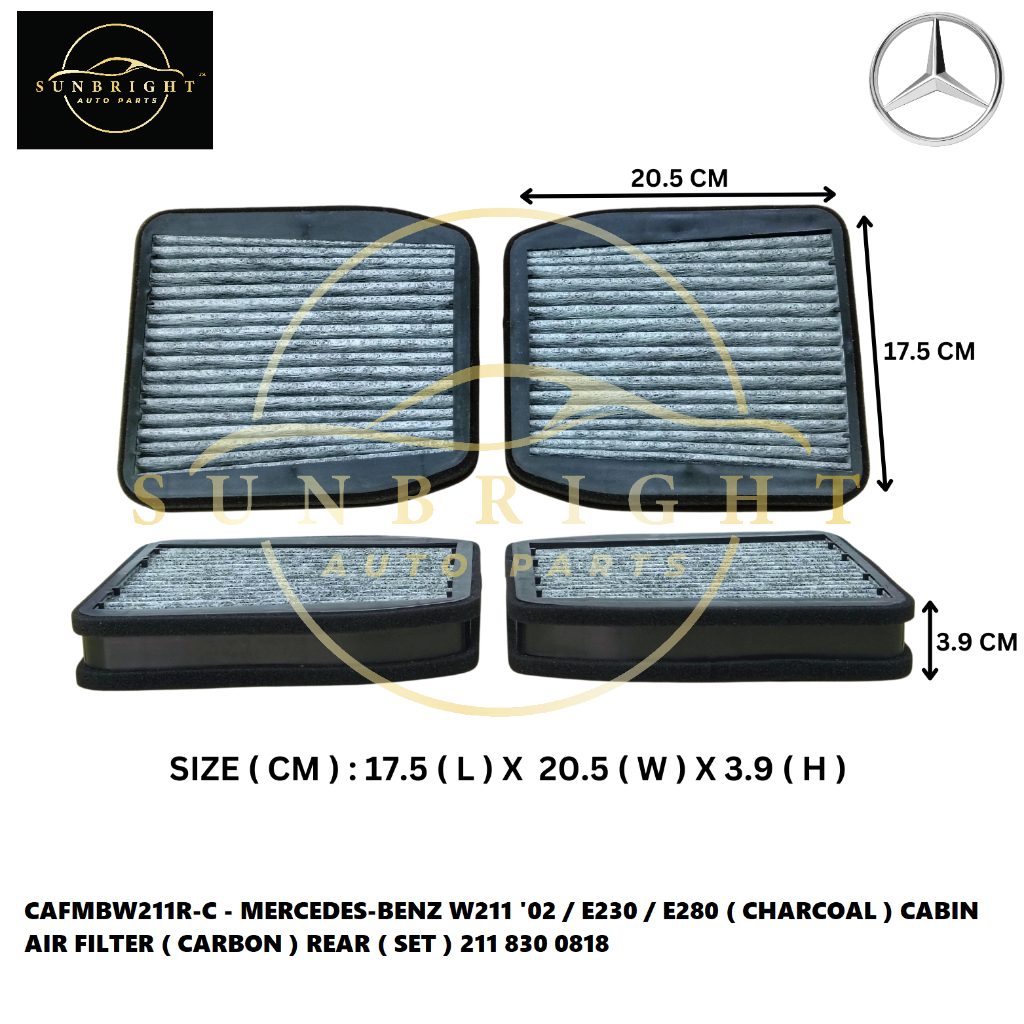 MERCEDES-BENZ W211 '02 / E230 / E280 ( CHARCOAL ) CABIN AIR FILTER ...