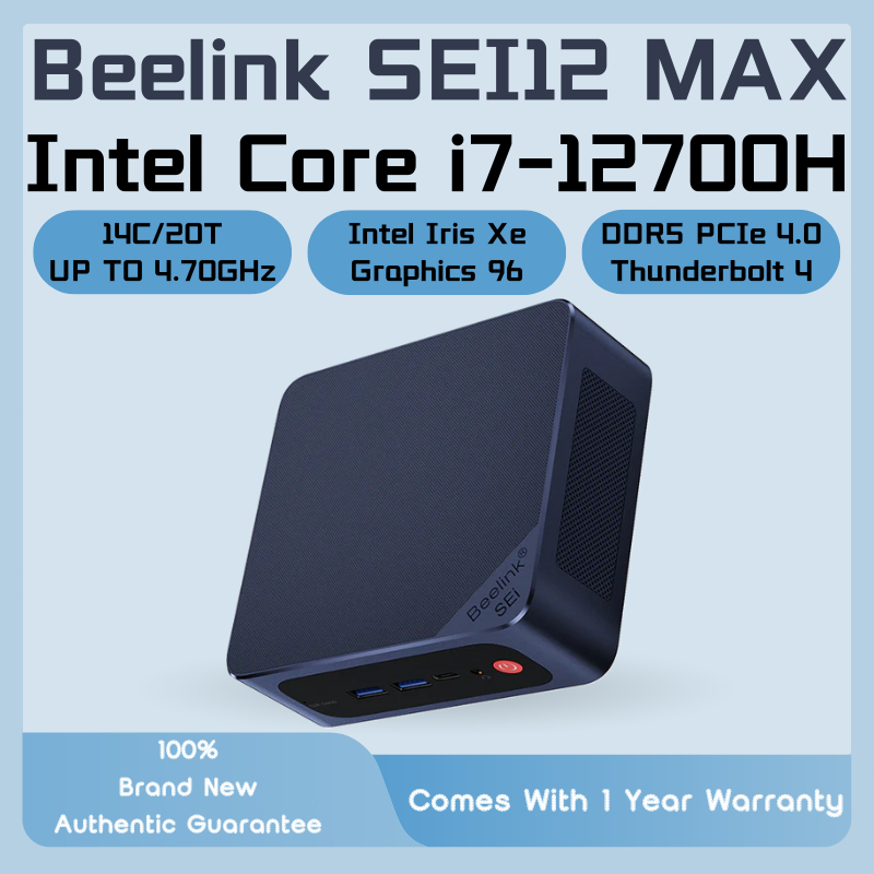 Beelink SEI12 MAX MINI PC Intel Core i7-12700H 14C/20T 4.7GHz DDR5 ...
