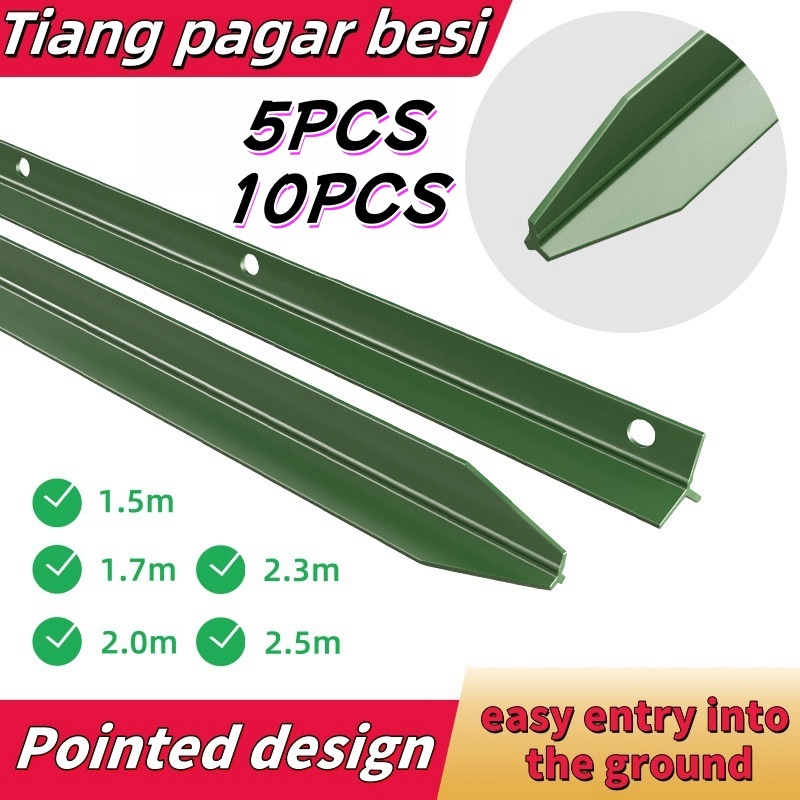 5 pcs/10 pcs Pagar Cyclone Column Iron Column Tiang pagar besi Fence ...