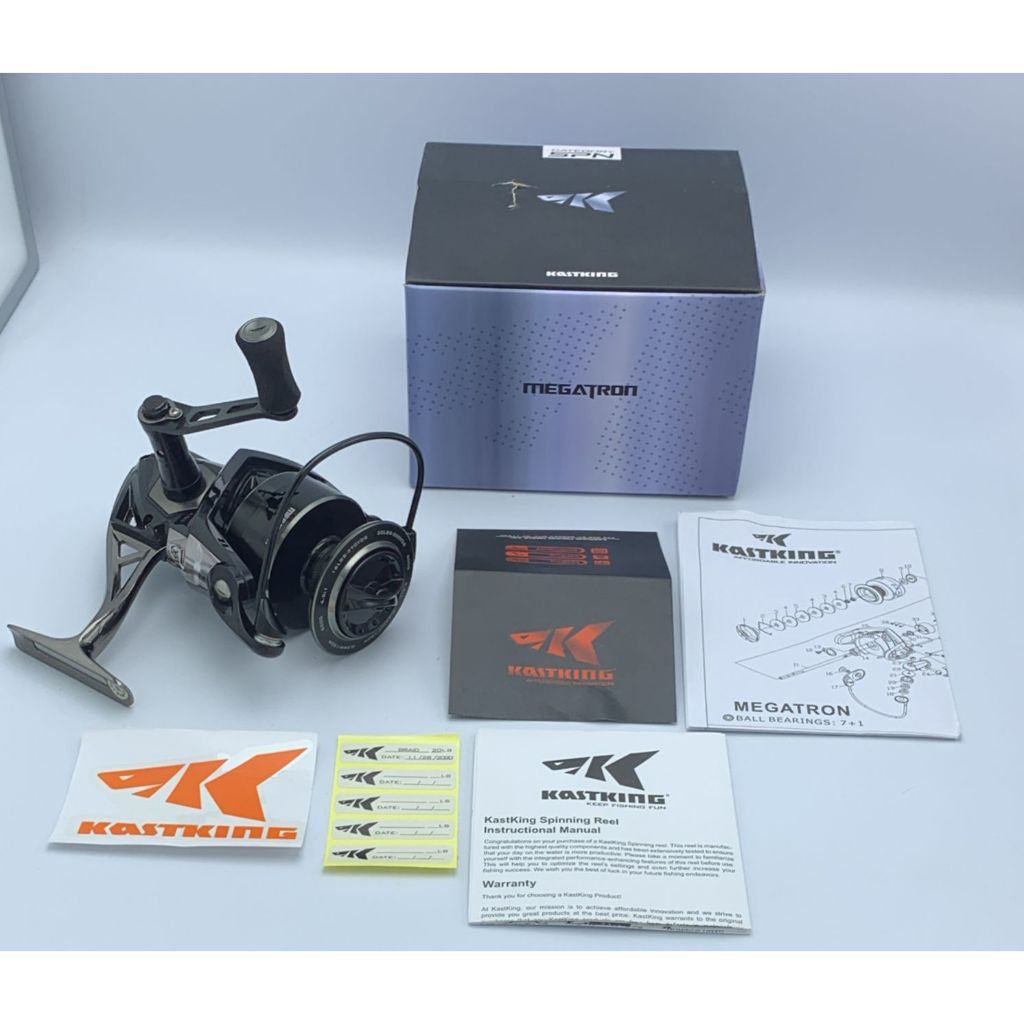 KastKing Megatron Spinning Fishing Reel, 6000 Series 18kg Max Drag, 7+1 ...