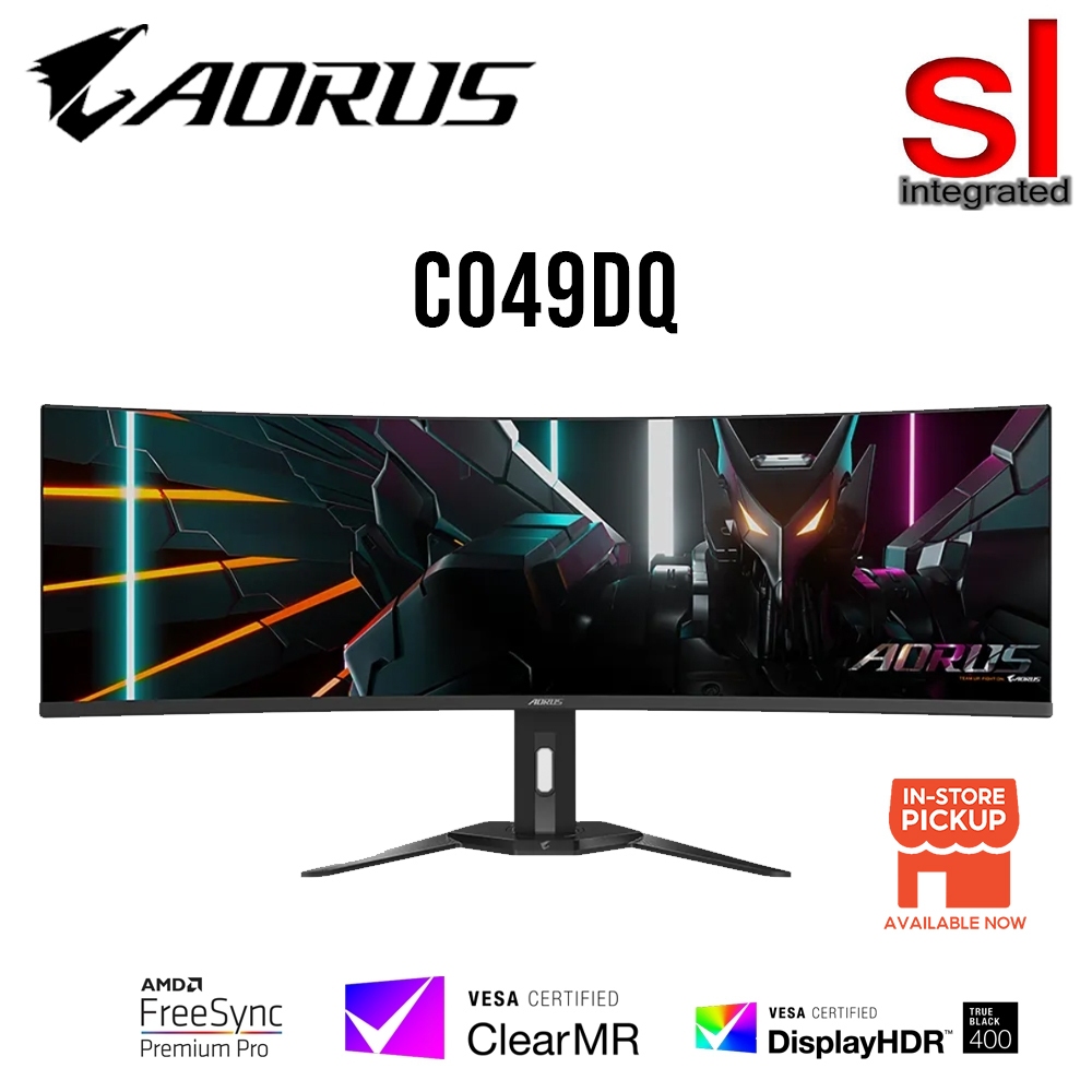 Gigabyte AORUS CO49DQ 49" DQHD 144HZ 0.03MS VESA DisplayHDR True Black ...