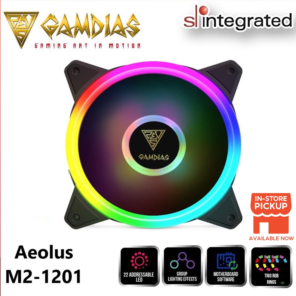 Gamdias Aeolus M2-1201 120mm Single RGB Fan | Shopee Malaysia