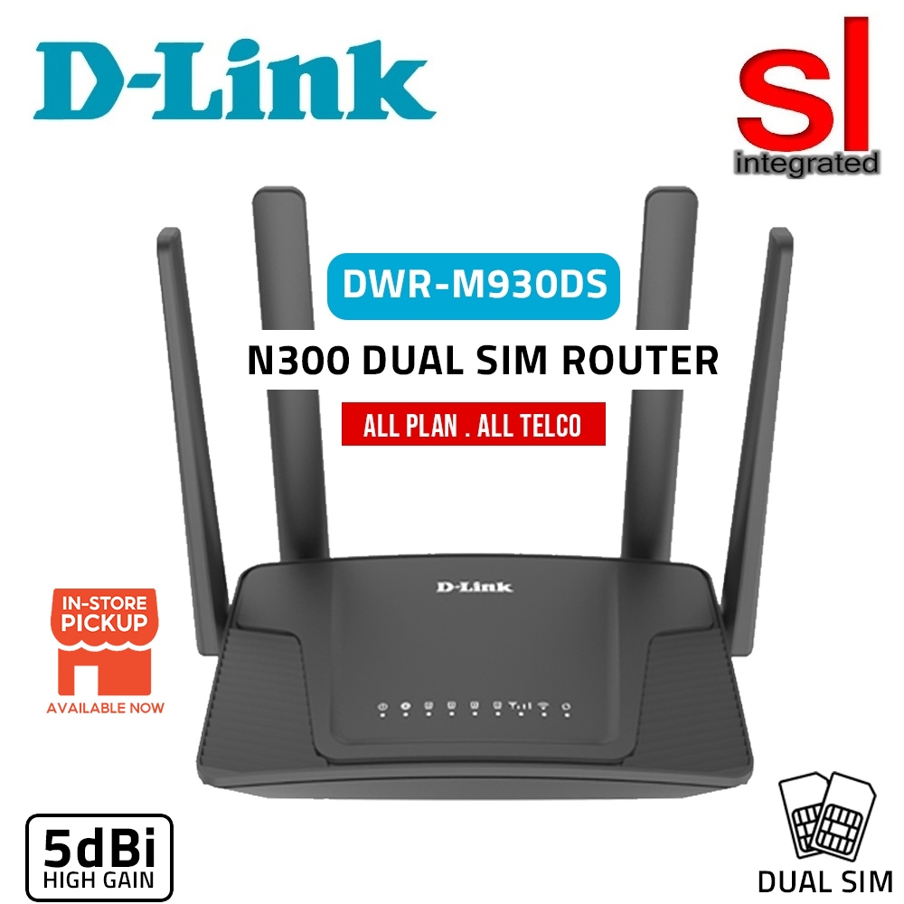 D-Link (DWR-M930DS/DWR-M930) N300 4G LTE Simcard Router | Shopee Malaysia