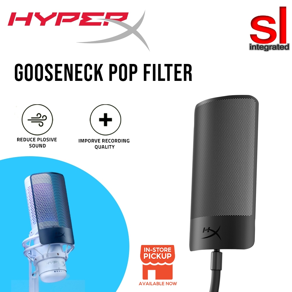 HYPERX MIC SHIELD FLEXIBLE GOOSENECK UNIVERSAL POP FILTER (6X256AA ...
