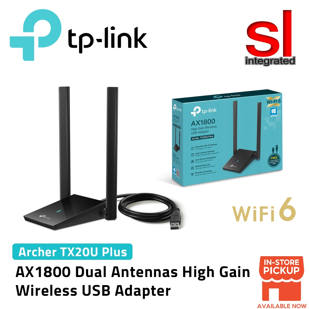 TP-Link Archer TX20U Plus AX1800 Dual Antennas High Gain Wireless USB ...