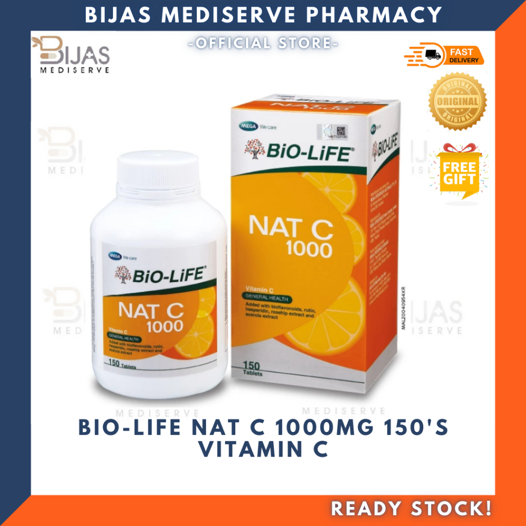 BIO-LIFE NAT C 1000MG 150 TABLET (EXP: 12/2025) | Shopee Malaysia