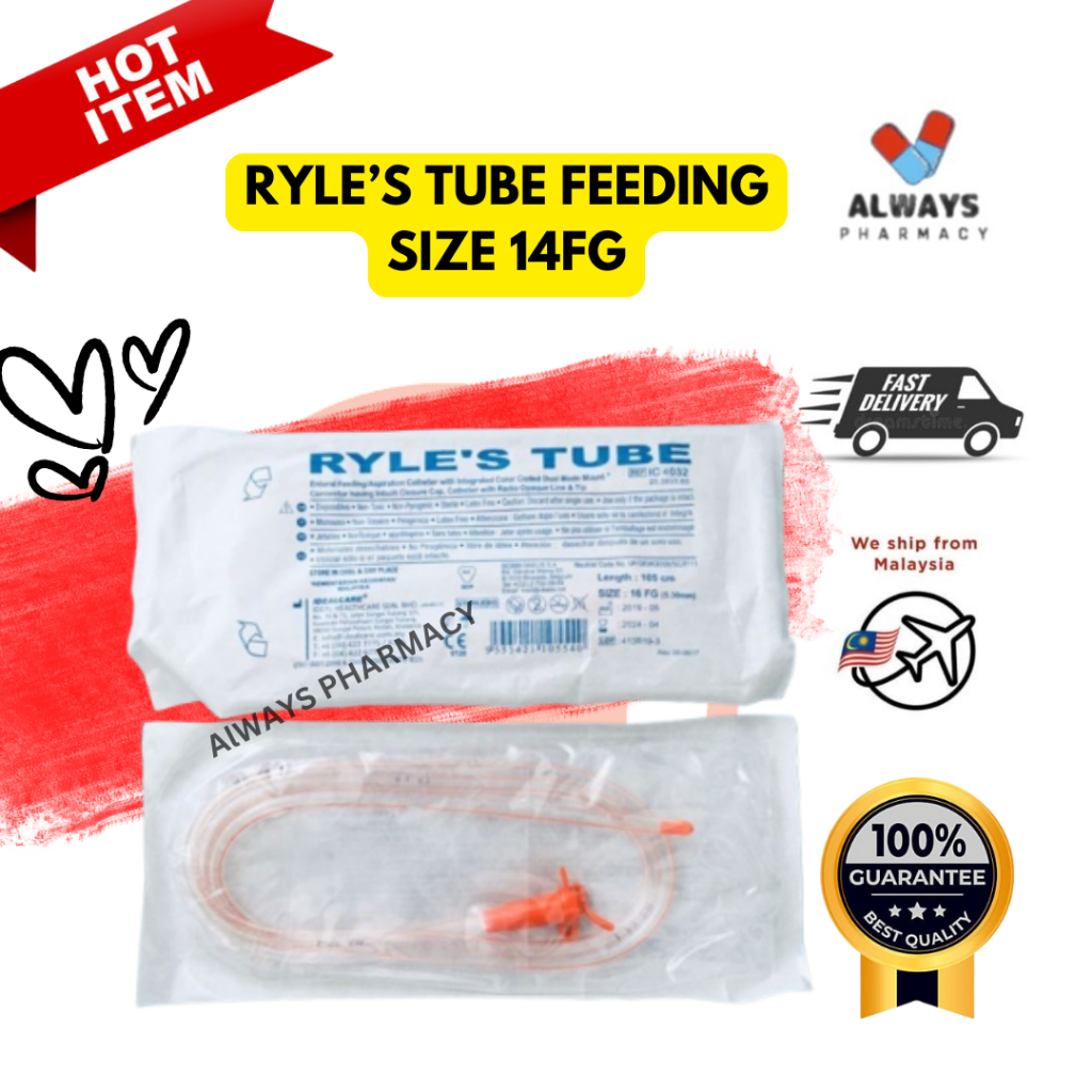 CLEARANCE EXPIRE 10/2025 | RYLE’S TUBE FEEDING SIZE 14FG | Shopee Malaysia