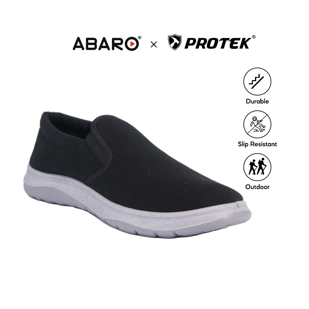 ABARO Slip Resistant CVA787E1 PROTEK Men Shoes/Slip On/Thick Rubber Insole/Sneakers/Extra Large ...