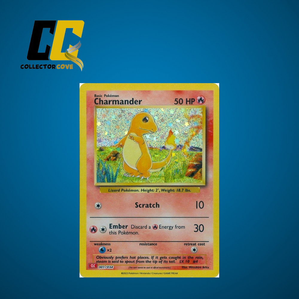 Pokemon Charmander Holo Base Set 001/034 CLC Classic Card Game | Shopee ...
