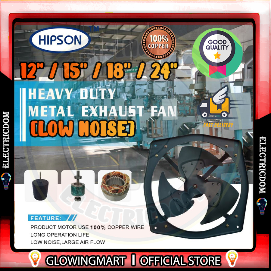 12"/15"/18"/20"/24"415V HIPSON/HIPSSEN HEAVY DUTY LOW NOISE INDUSTRIAL ...