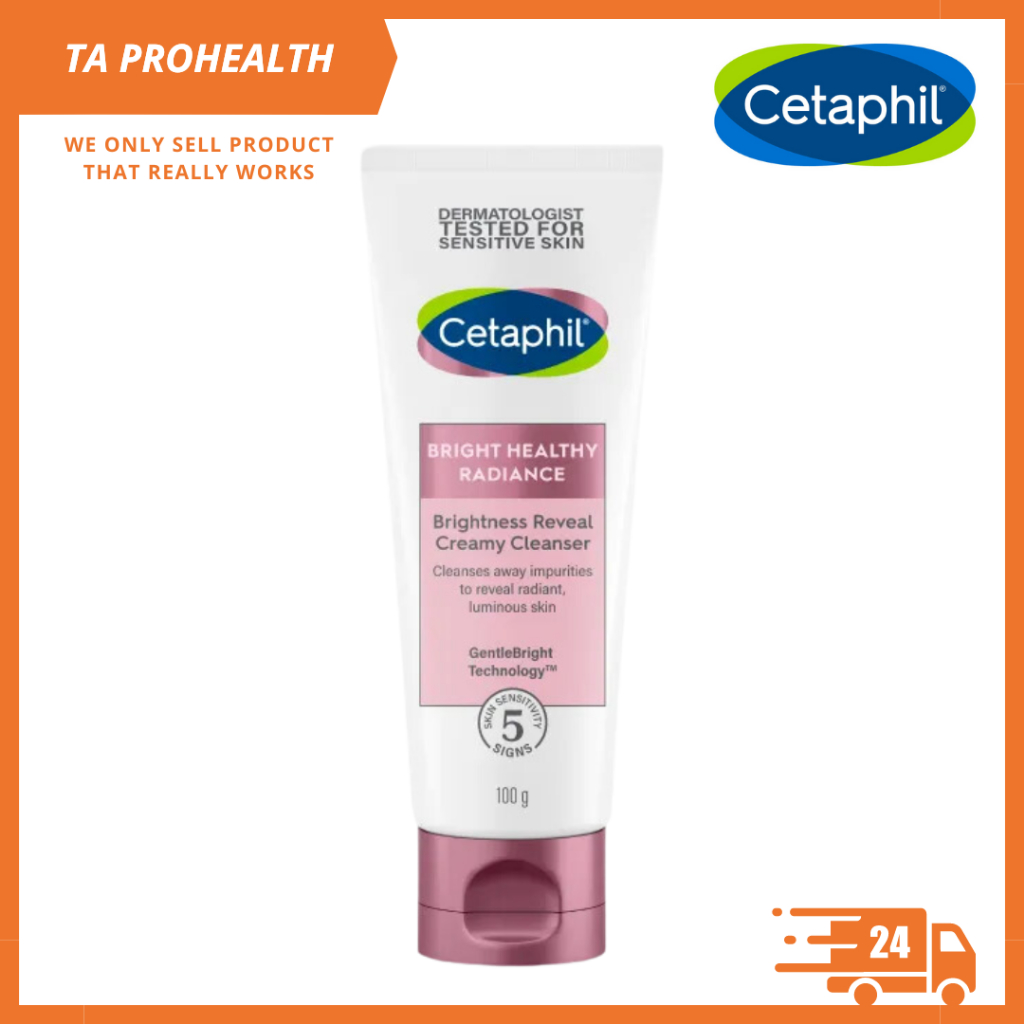 Cetaphil Bright Healthy Radiance Brightness Reveal Creamy Cleanser 100g ...