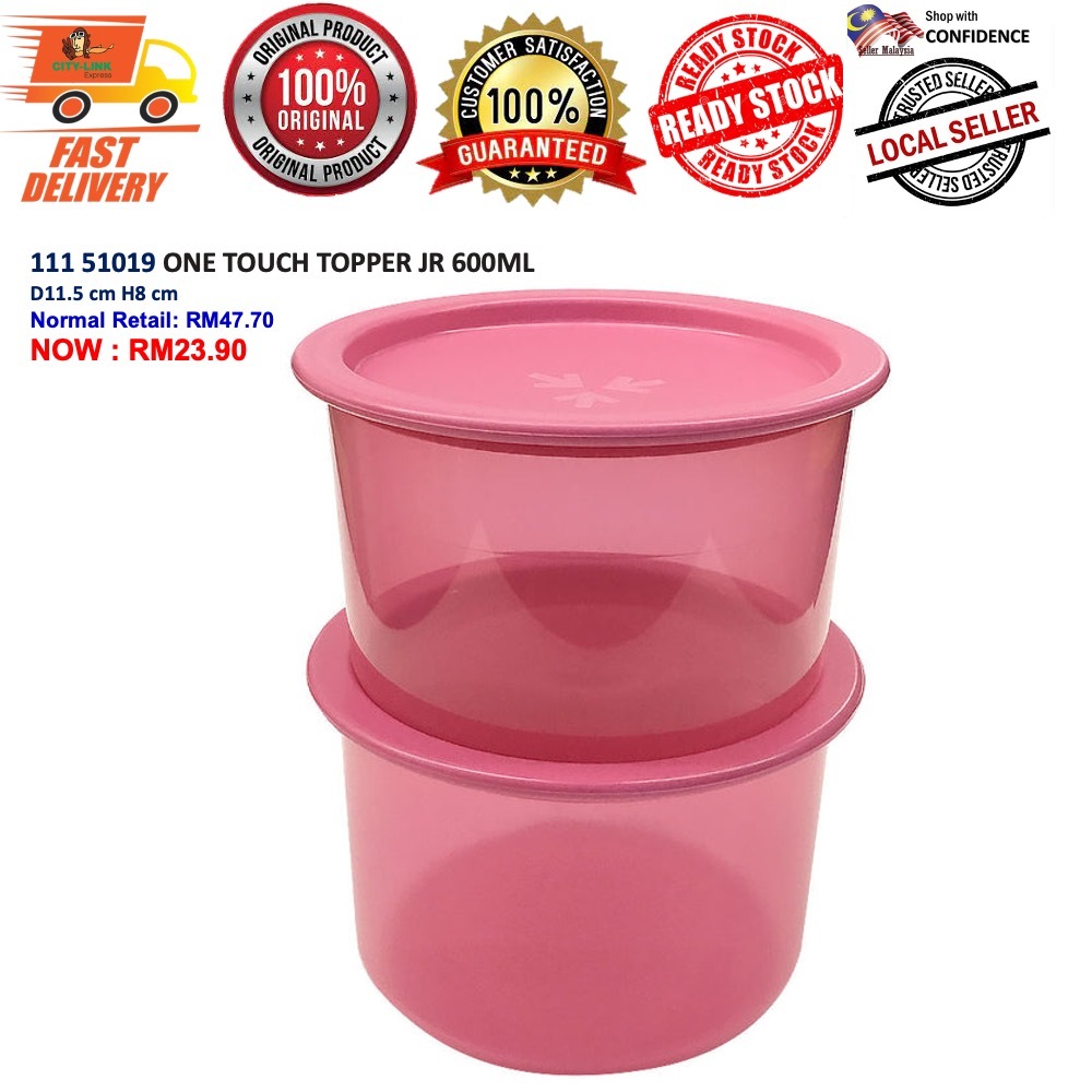 TUPPERWARE ONE TOUCH TOPPER JR (2) 600ML 11151019 TB | Shopee Malaysia