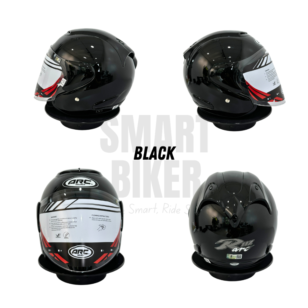 ARC Ritz Helmet Plain 100% Original Motorcycle SIRIM Approved JPJ Lulus ...