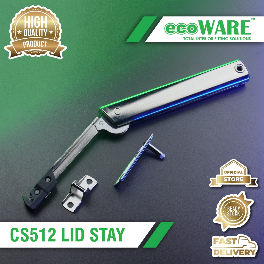 ecoWARE CS512 Lid Stay Cabinet Support Flip Up Cabinet Door Lid Support Kitchen Cabinet Door ...