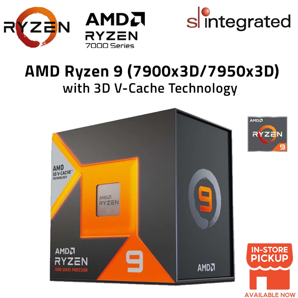 AMD RYZEN 9 [7900X3D / 7950X3D] AM5 PROCESSOR with 3D V-Cache ...