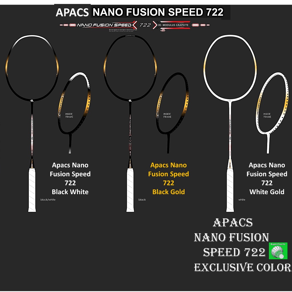 【ORIGINAL】 Apacs Nano Fusion Speed 722 (FREE INSTALL STRING 4-knot ...