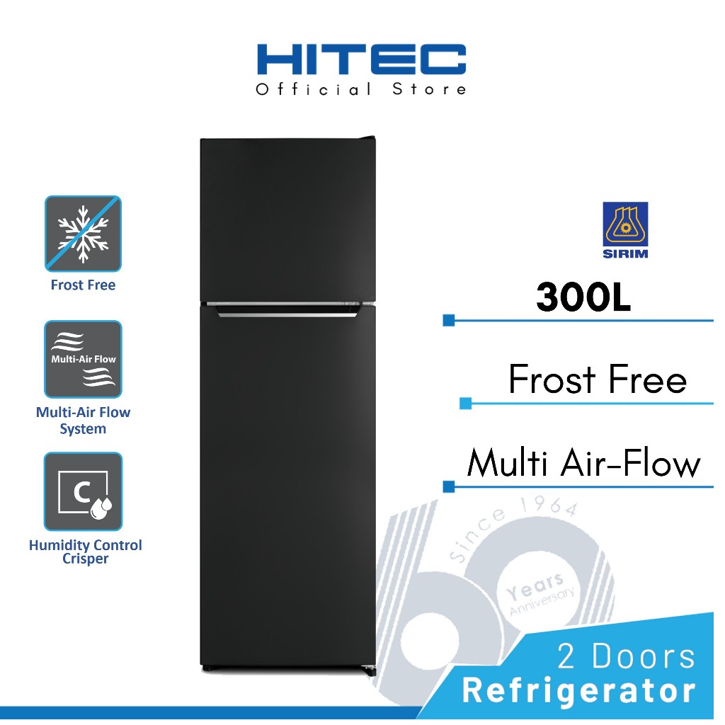 Hitec Frost Free Fridge 300L with 2 Door HTR-F360 | Shopee Malaysia