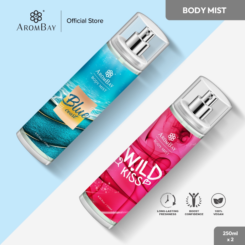 AROMBAY Body Mist Blue Coast/Wild Kiss (250ml x 2) | Shopee Malaysia