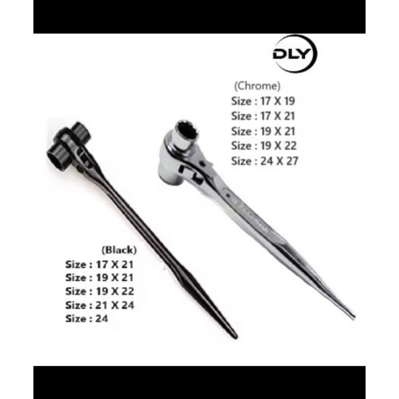 Scaffold Ratchet Wrench SIZE: 17X19, 17X21, 19X21, 19X22, 21X24, 24 ...