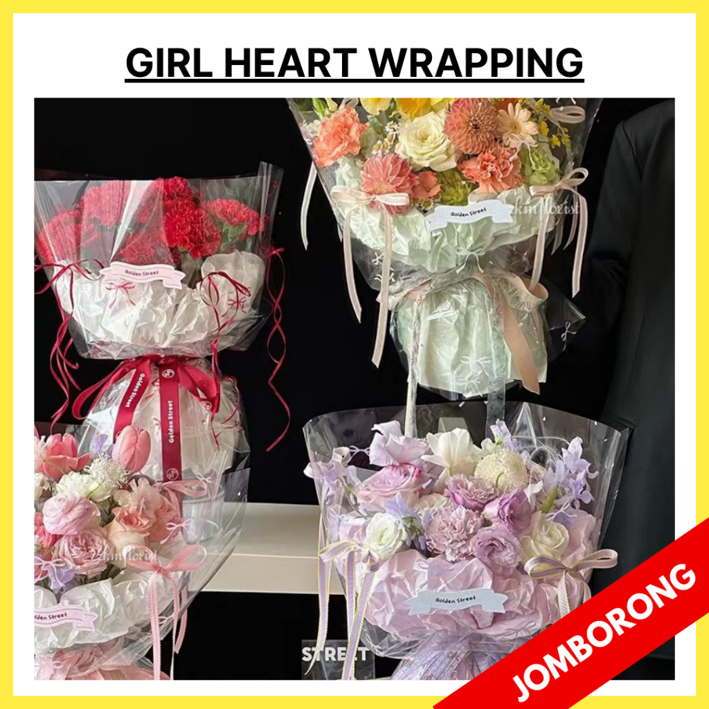 (20PCS) GIRL HEART Waterproof Flower Wrapping Paper Bouquet Gift ...