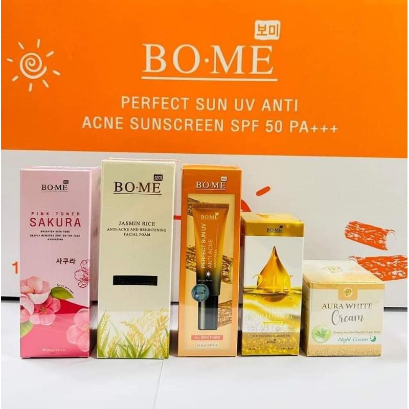 Bome skin Care Set 4 in 1 Set and 5 in 1 set | Shopee Malaysia