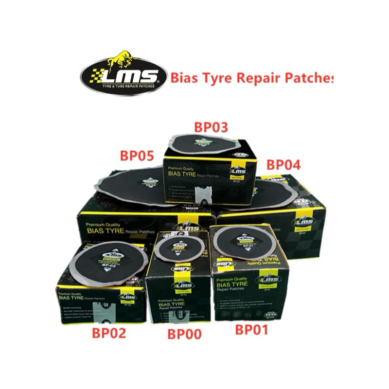 LMS TİRE REPAIR PATCHES BP CT TAYAR BOCOR PENAMPAL BP CT TIPTOP TAYAR ...
