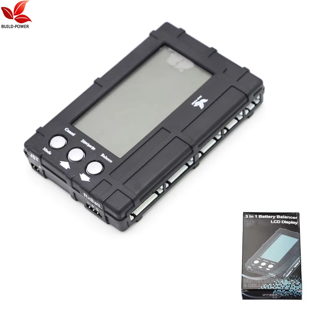 Build·Power 3 in 1 Battery Balancer RC 2s-6s Lipo Li-Fe LCD + Voltage ...